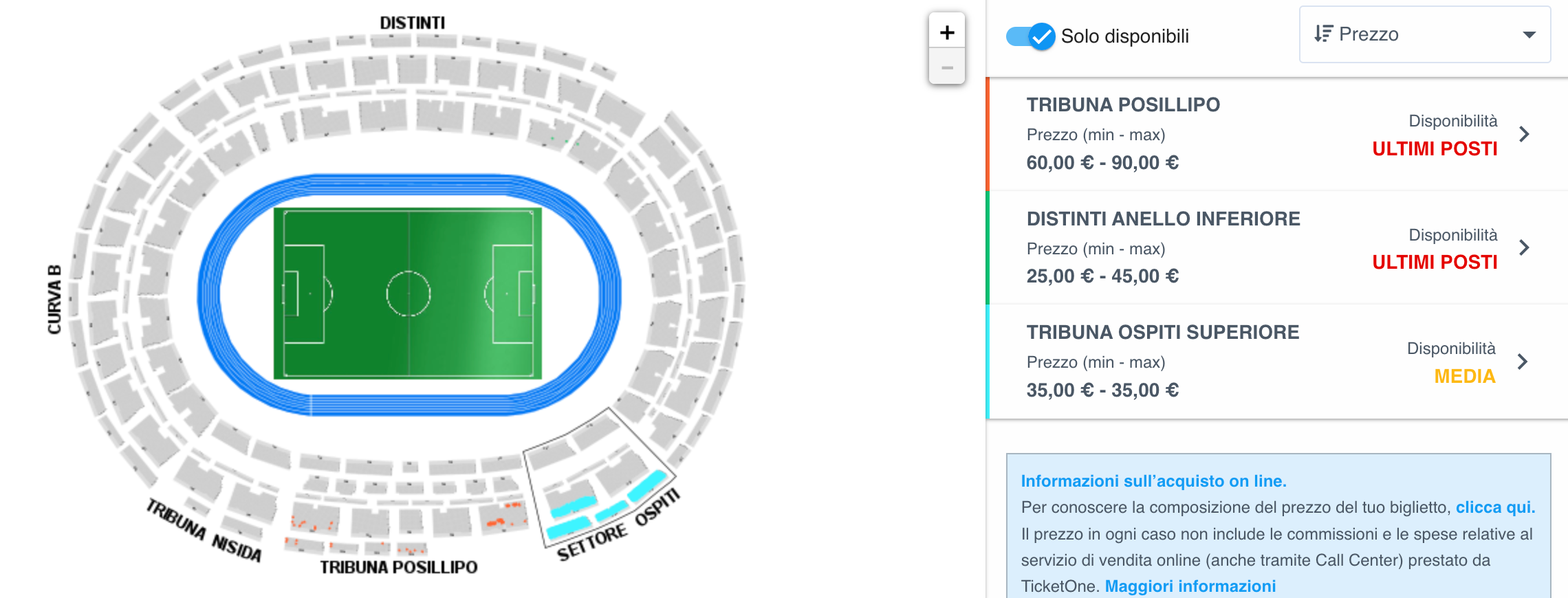 Biglietti Napoli-Frosinone: stadio sold-out, ultimissimi posti in Tribuna!