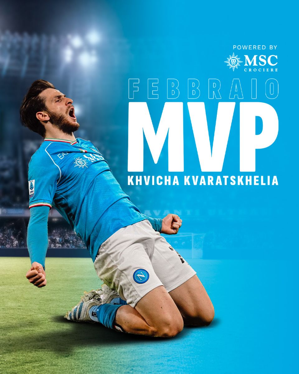 Kvaratskhelia MVP del mese di Febbraio: lui il pi votato dai tifosi azzurri | FOTO
