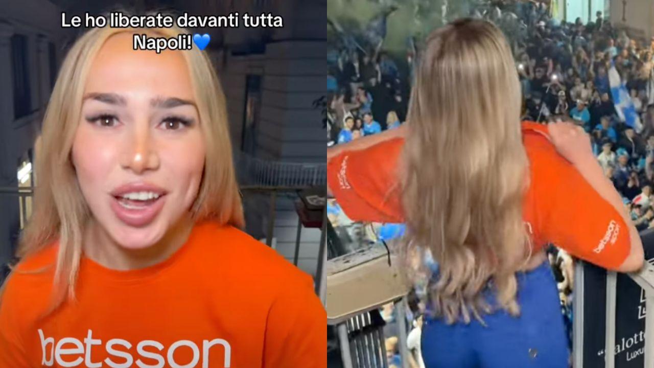 Krippy Mami a Napoli: la modella di Onlyfans si spoglia per lo scudetto ...
