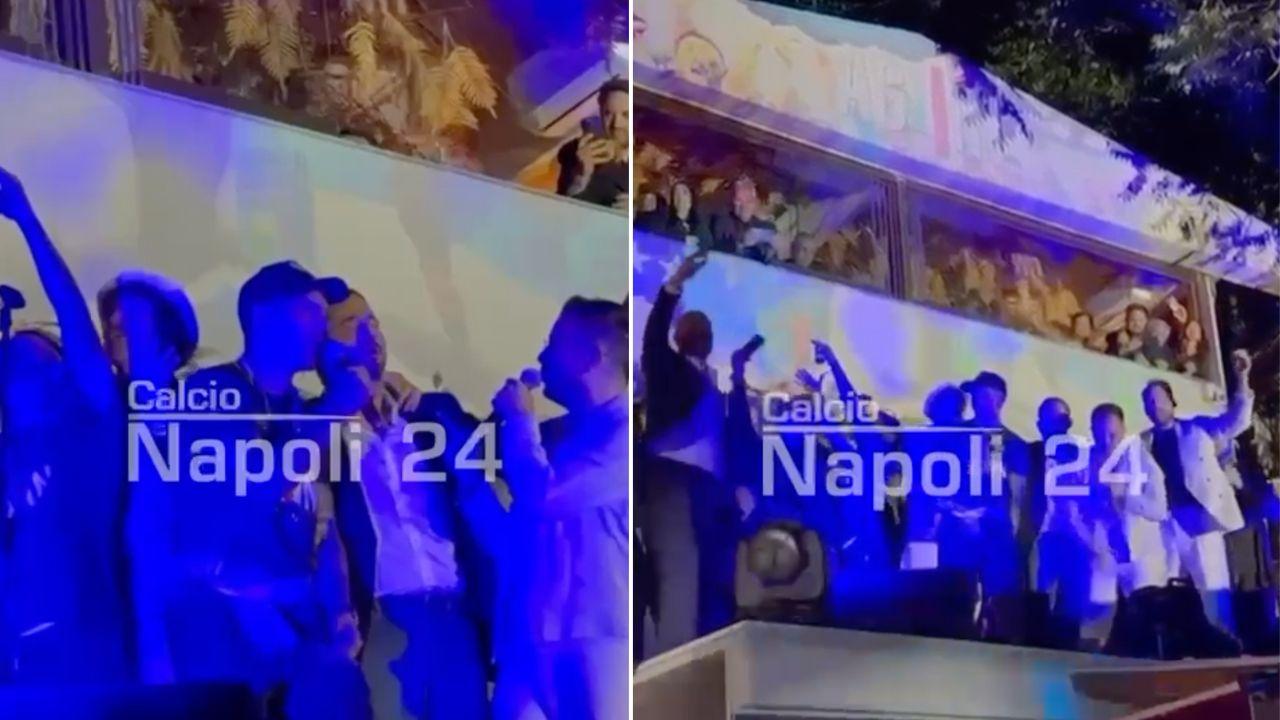 Cena scudetto Napoli, Di Lorenzo canta in napoletano! Show del capitano ...