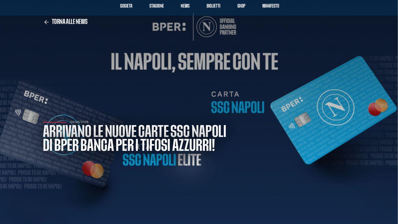 UFFICIALE - Arrivano le nuove carte bancomat BPER-SSC Napoli! Dove ...