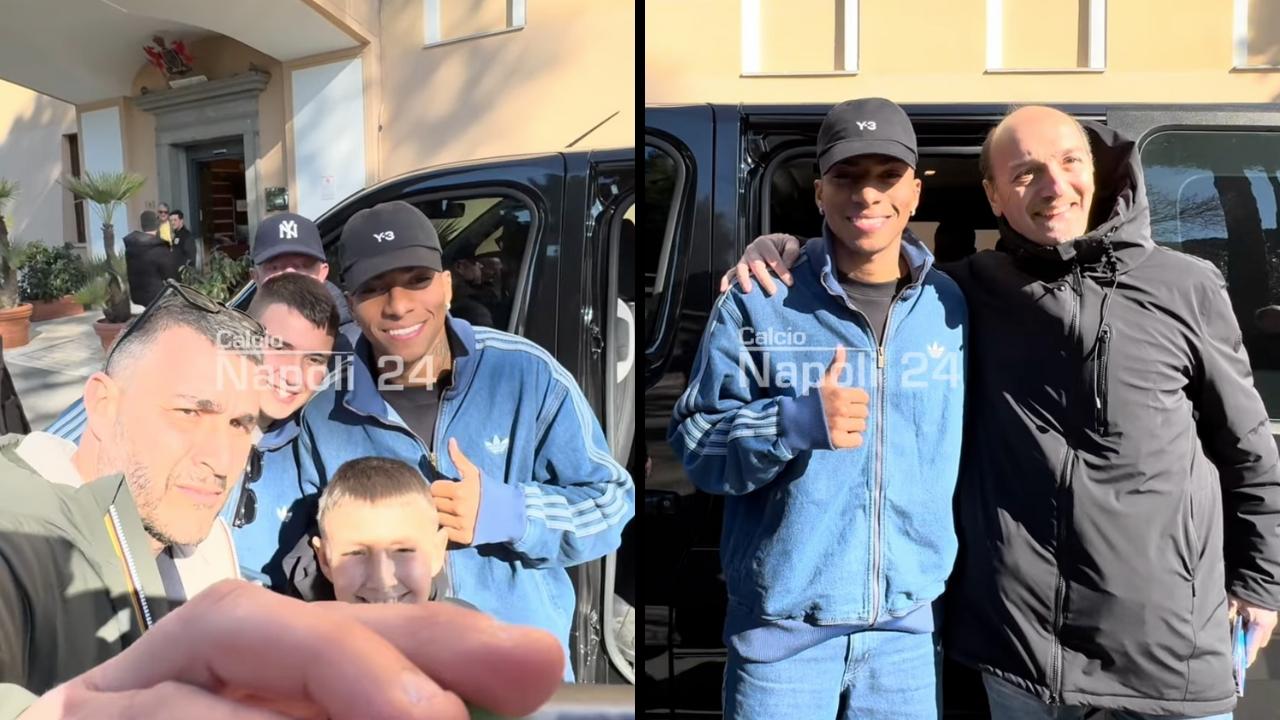 Alisson Santos uscito da Villa Stuart: selfie ed autografi con i tifosi ...