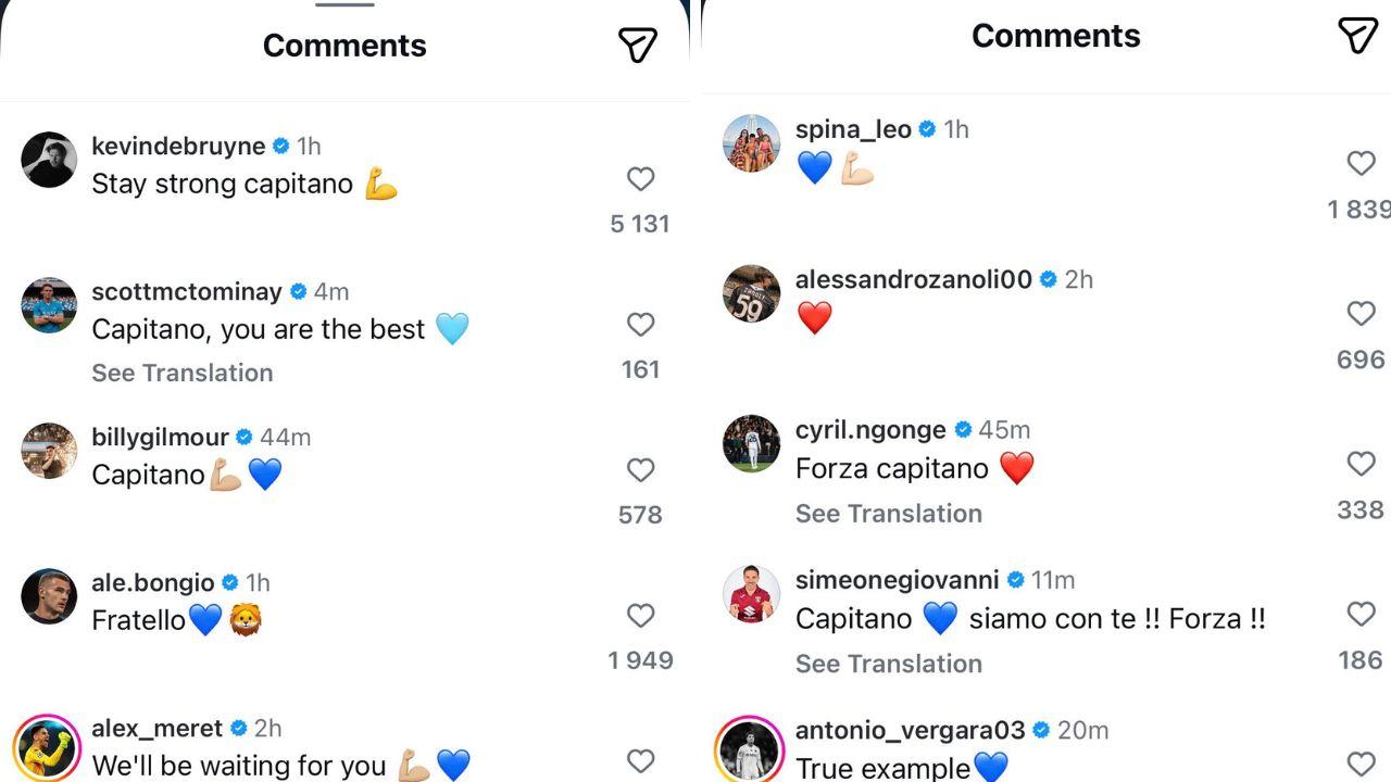 Di Lorenzo si è operato, tantissimi messaggi dai compagni di squadra | FOTO