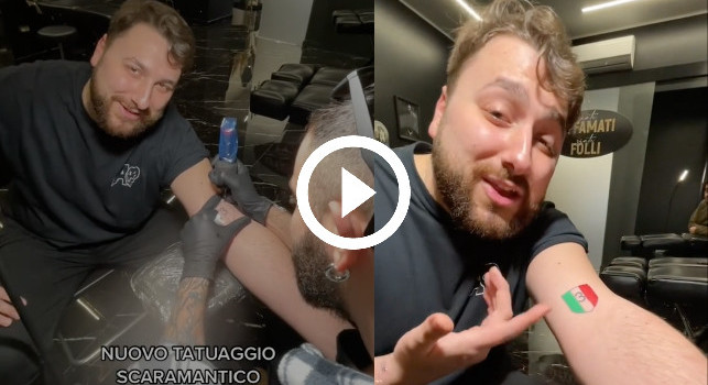 Nello Taver show: si tatua lo scudetto del Napoli, poi lo sfottò alla ...