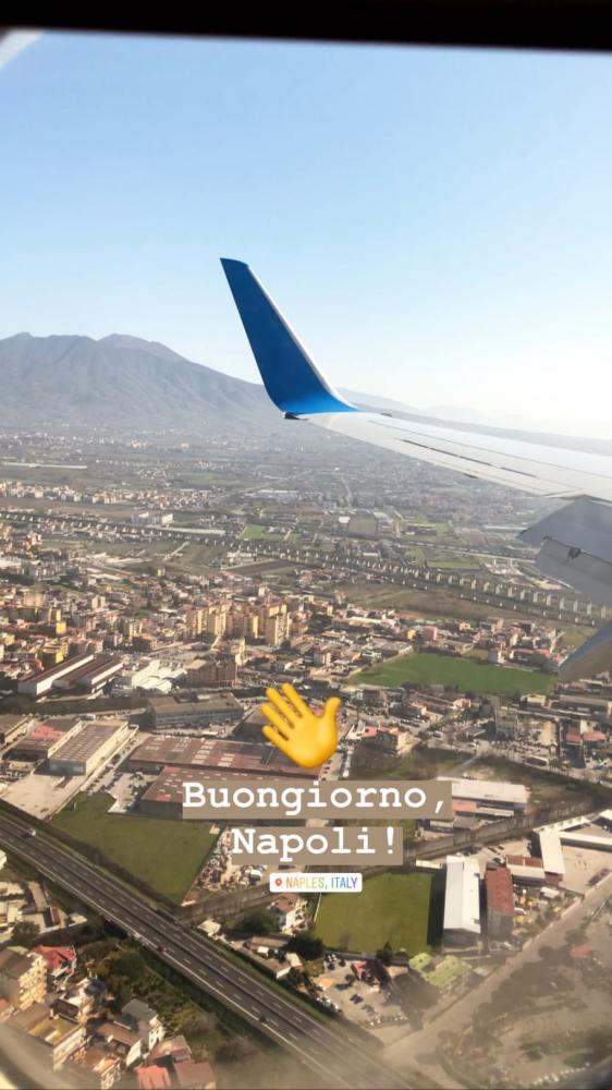 Il Salisburgo arriva a Napoli, foto del Vesuvio bellissima dall'aereo ...